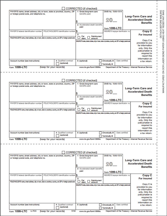 1099S Tax Forms for Real Estate Proceeds, State Copy - DiscountTaxForms