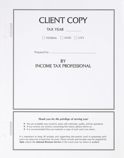 Tax Folders with Pockets, Windows at Low Prices - DiscountTaxForms.com