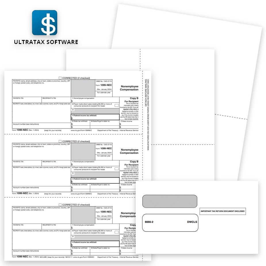 UltraTax CS Compatible 1099 W2 Tax Forms - DiscountTaxForms