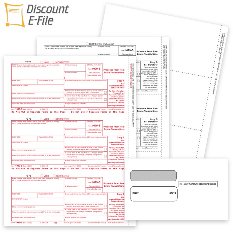 1099S Forms Proceeds from Real Estate Transactions - DiscountTaxForms